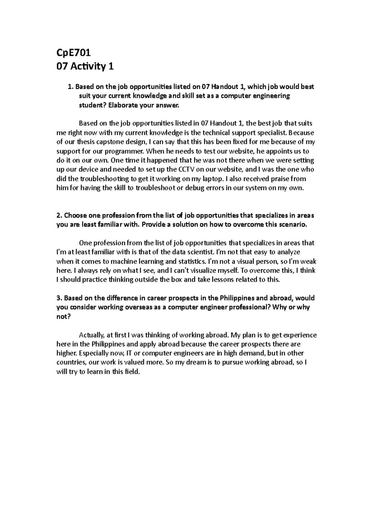 07 activity 1 cpe law - Subject: CpE Law Course: Computer Engineering ...