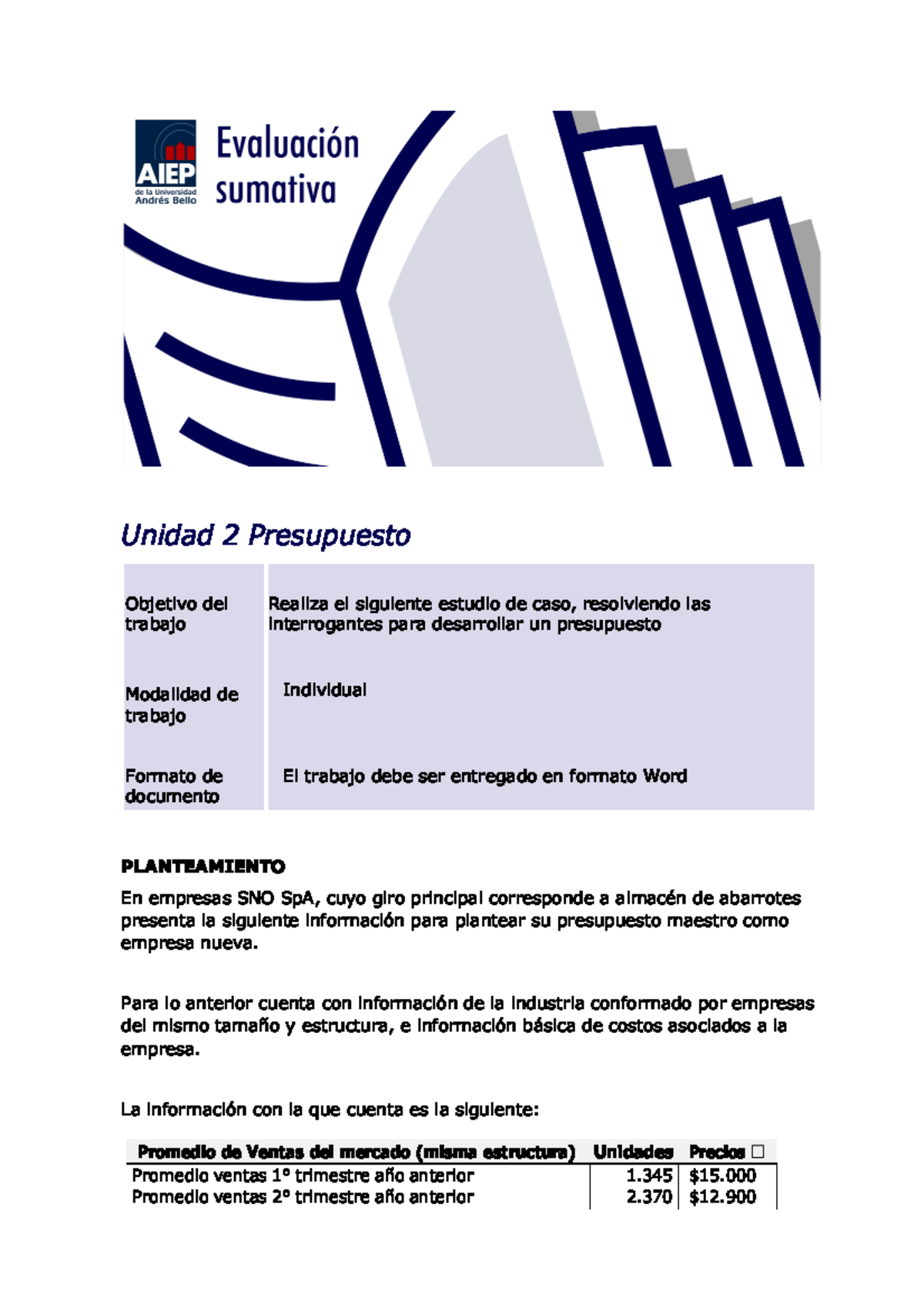 Evaluacion semana 5 presupuesto - ####### ####### - Studocu