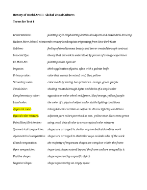 Gallery Exhibition Writing Assignment Guidelines - GALLERY EXHIBITION ...