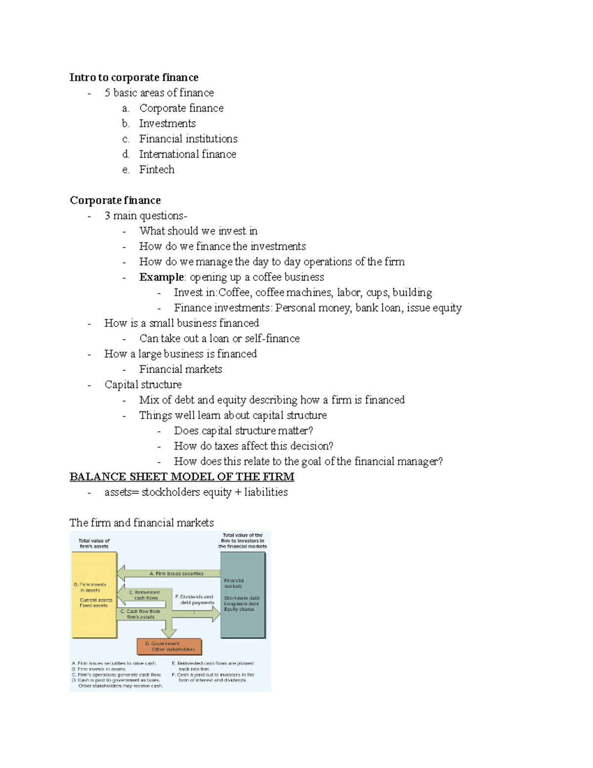 Module 1 - matt flynn professor - Intro to corporate finance - 5 basic ...