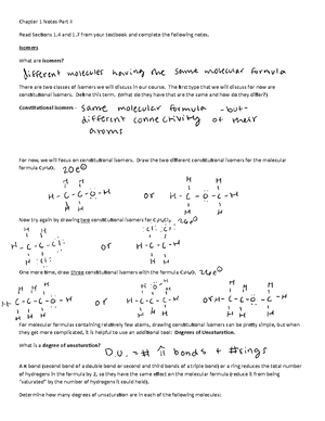 Get Ready for Organic Chemistry part 3 - CHEM2040 - Studocu