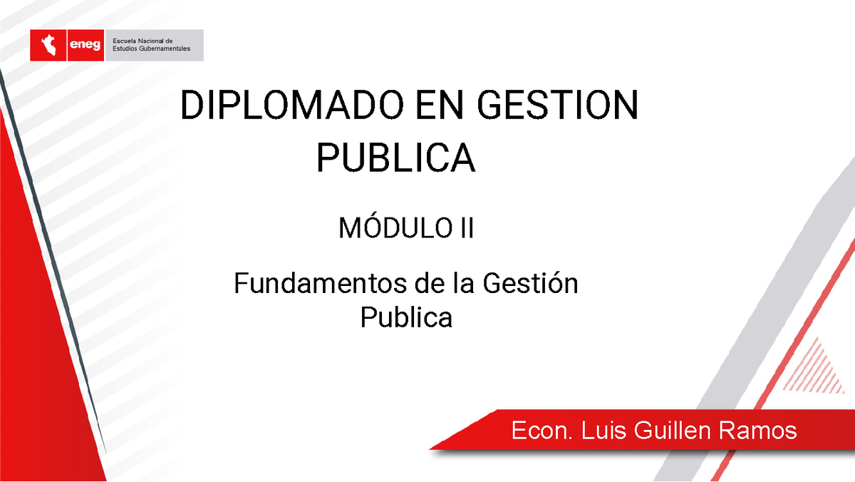 Presentacion modulo II GP-convertido-2 - DIPLOMADO EN GESTION PUBLICA MÓDULO II Fundamentos de ...