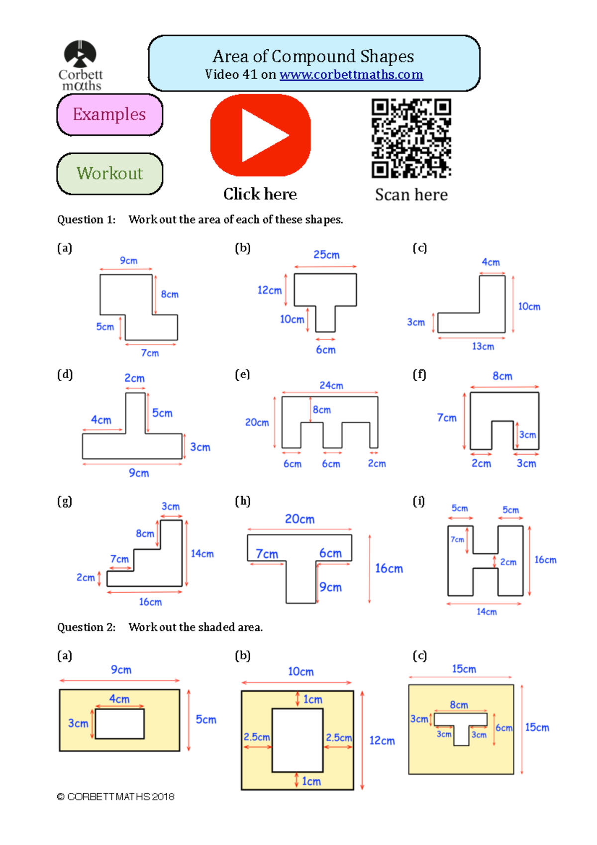 Area of Compound Shapes pdf - ! Area of Compound Shapes Video 41 on ...