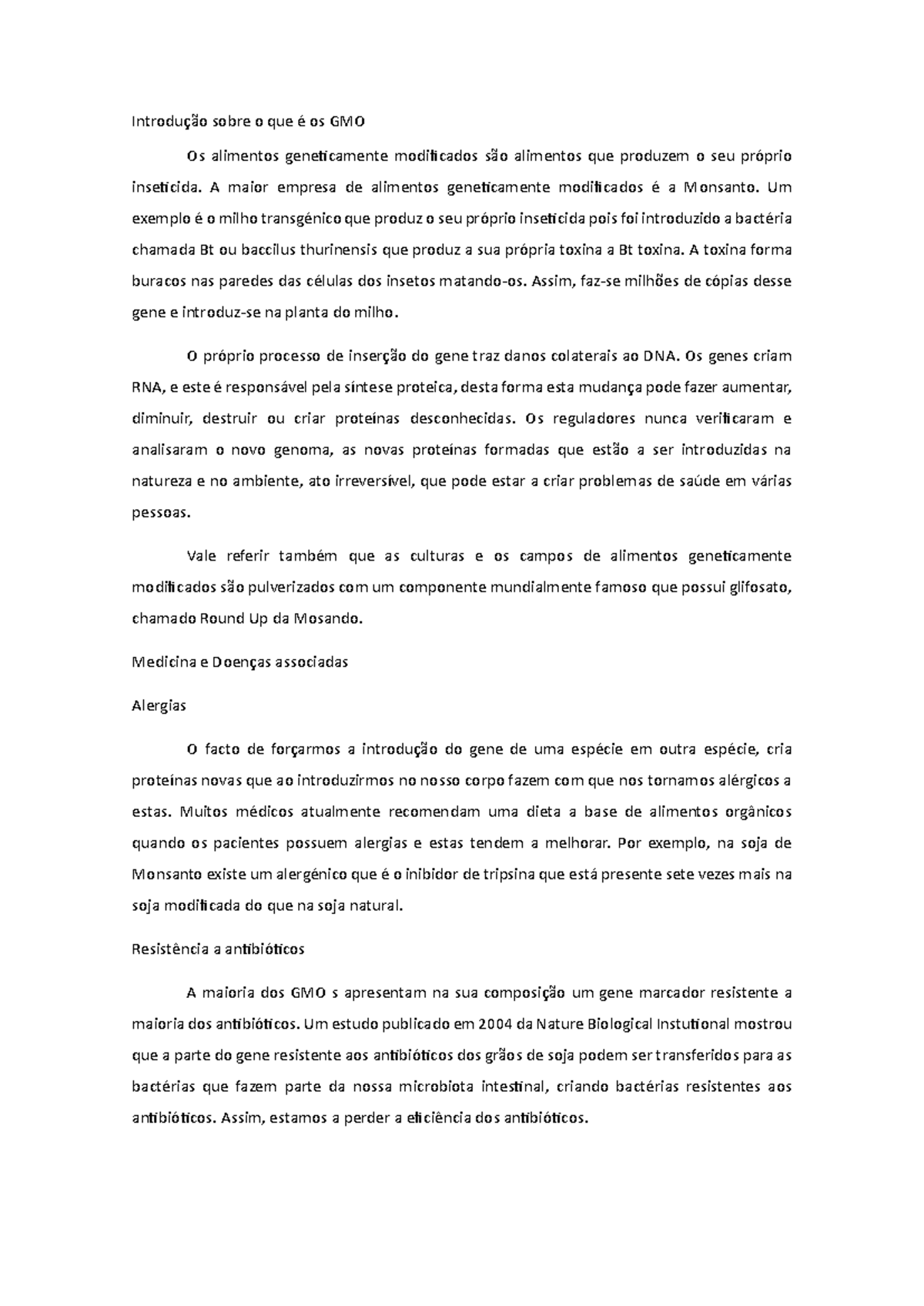 Argumentos GMO - Debate sobre alimentos transgenicos - Introdução sobre ...
