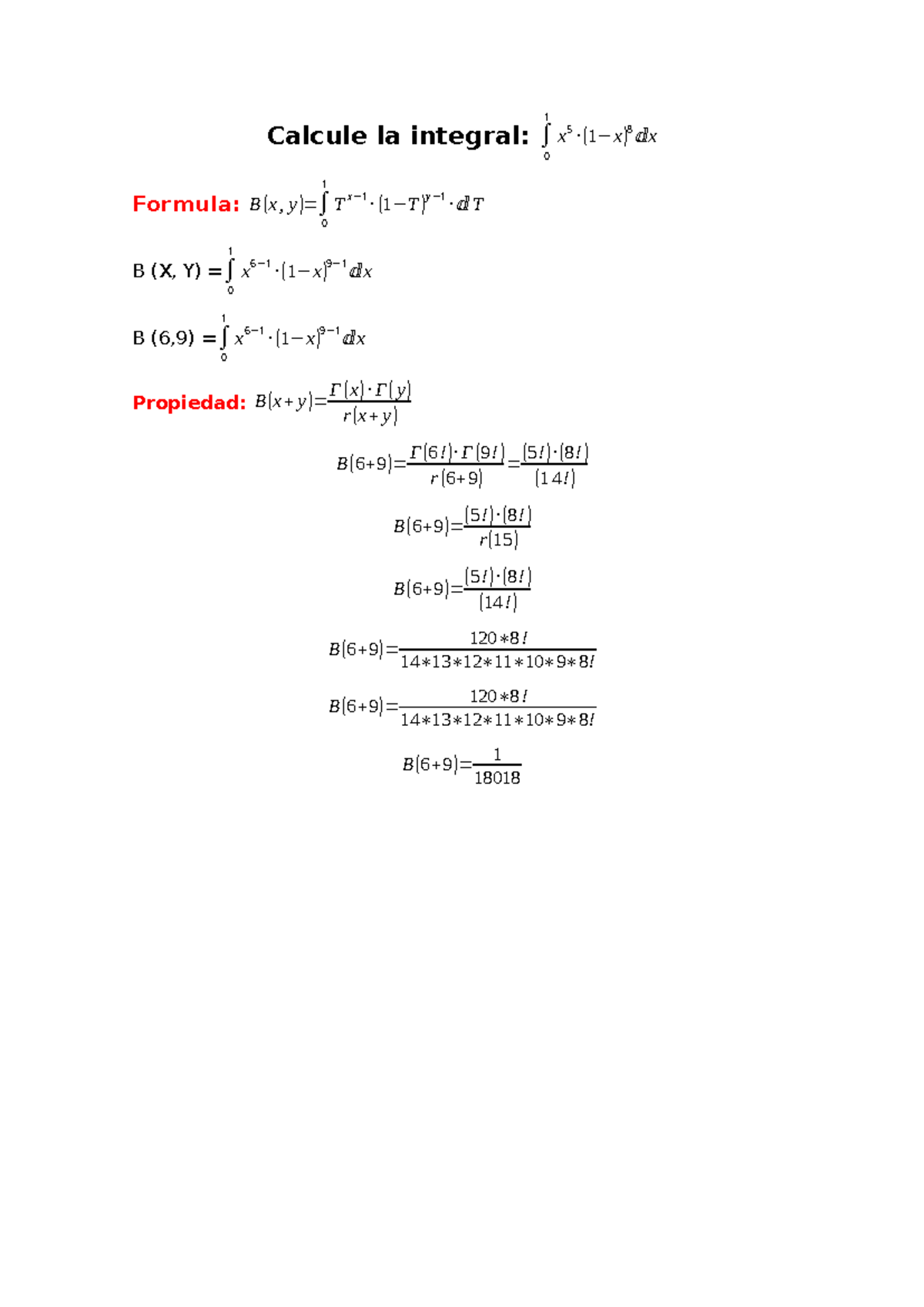 Calcule la integral - hjvfjhvn,b,m - Calcule la integral: ∫ 0 1 x 5 ⋅ ...