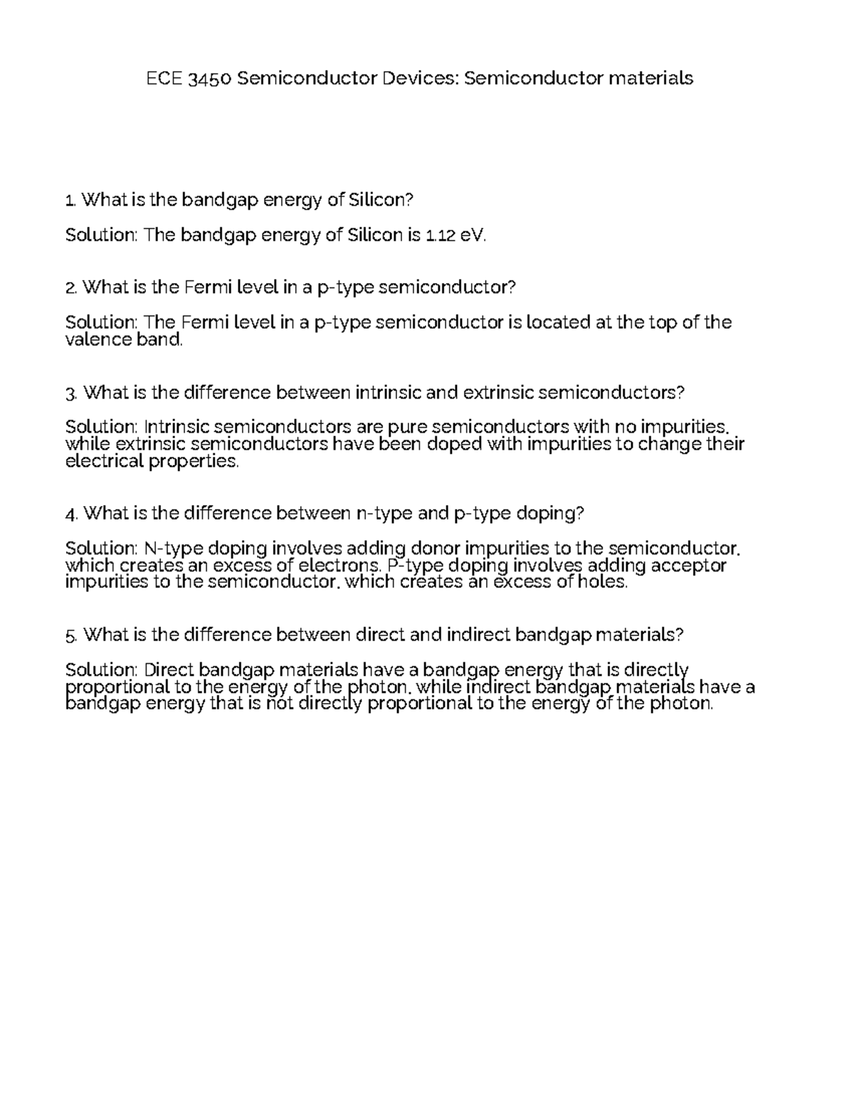 MC1-ECE 3450 Semiconductor Devices- Semiconductor Materials - ECE 3450 ...