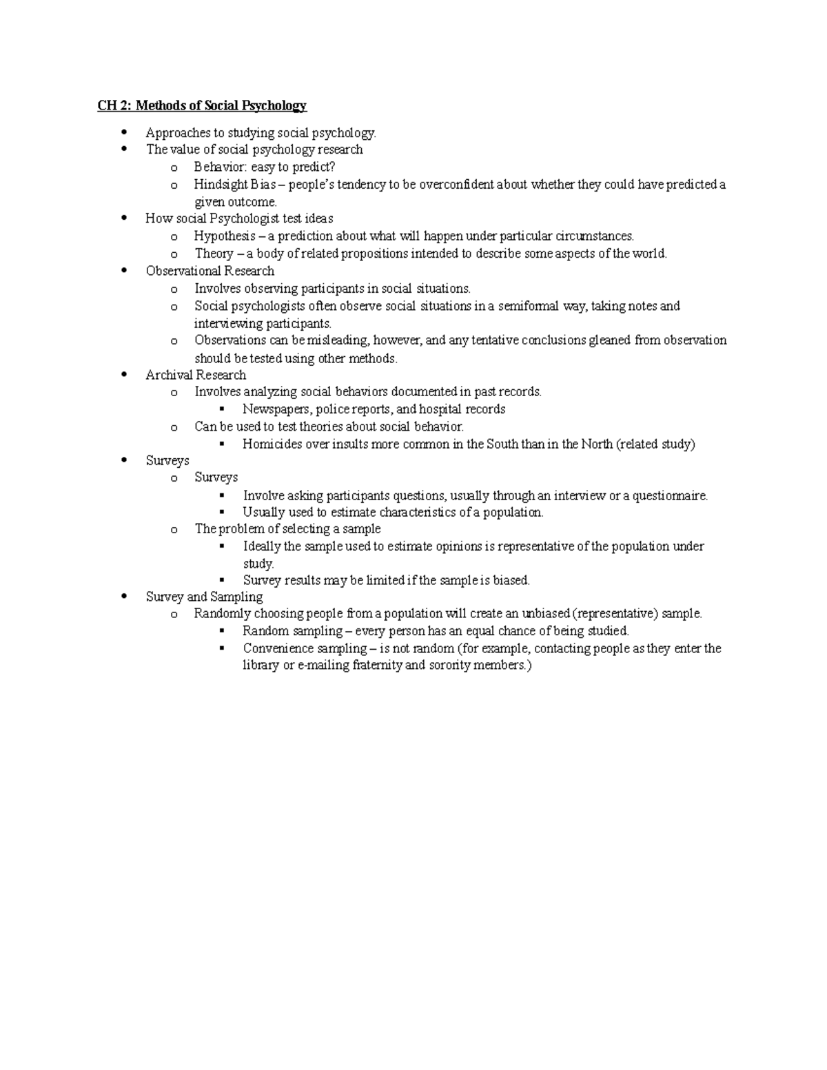 Social Psychology-Ch2 - CH 2: Methods of Social Psychology Approaches ...