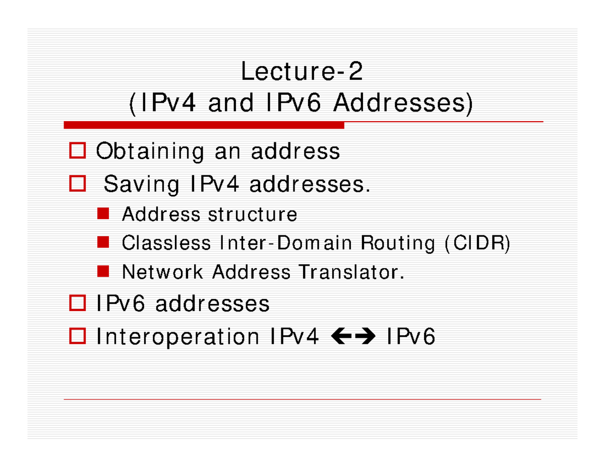 Ecte992 Lecture 2 Internet Networking Protocols Dr Kwan Wu Chin Mr Daniel Franklin Lecture 2 7705