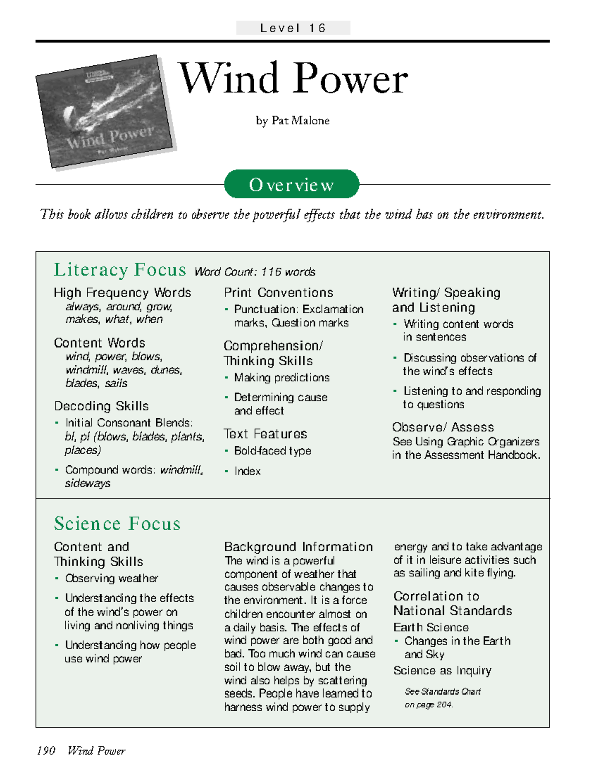 41010 tg wind power - FOR ESL STUDENTS - 190 Wind Power Overview ...