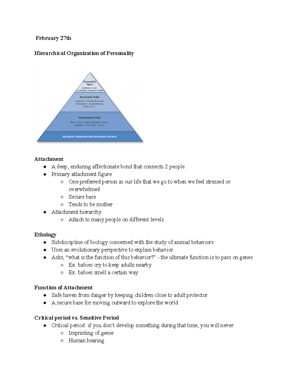 Ed Psych Lecture Exam 2 - February 27th Hierarchical Organization of ...