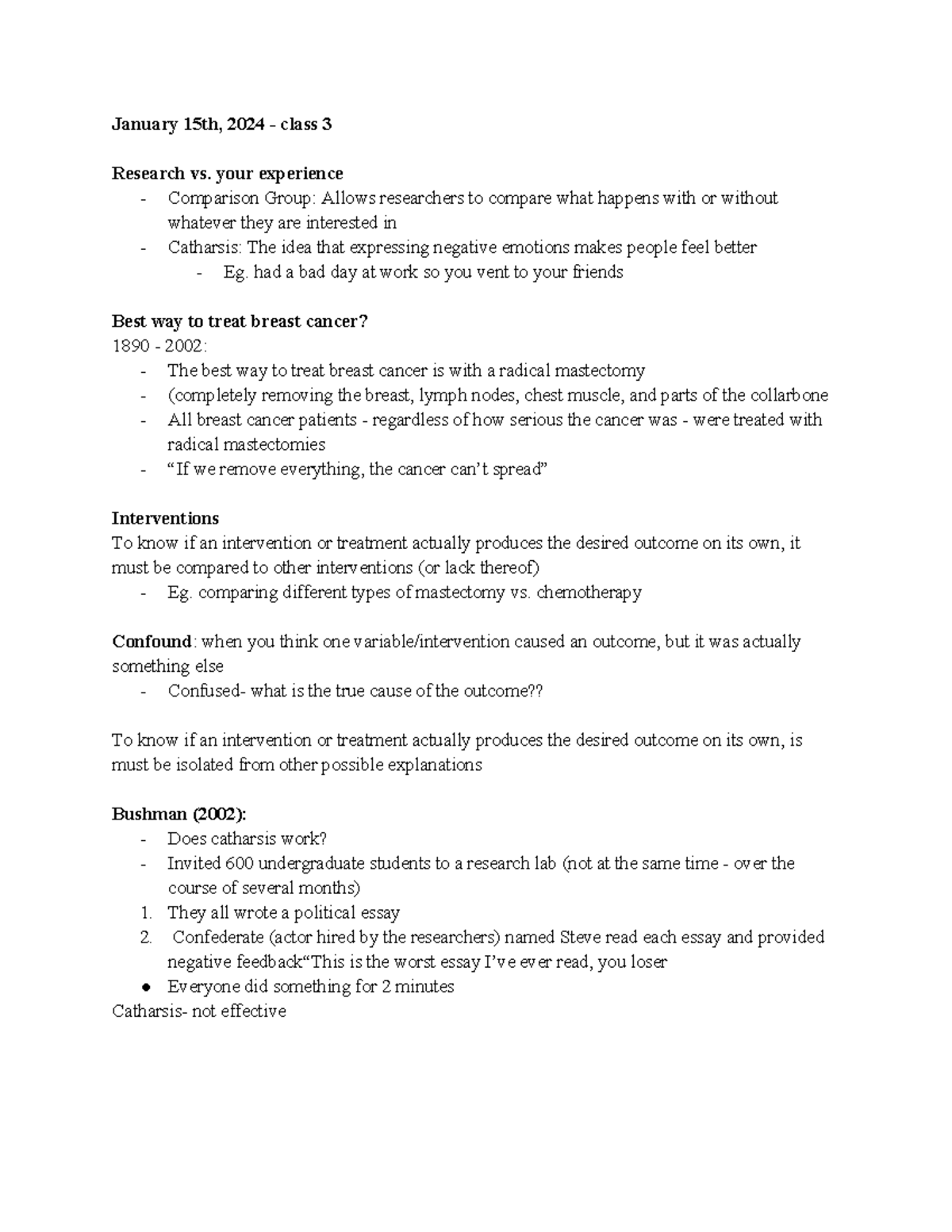 Research Methods and Ethics - January 15th, 2024 - class 3 Research vs ...