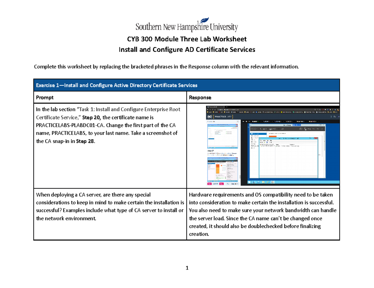 CYB 300 Module Three Lab Worksheet Blackstone - CYB 300 Module Three ...