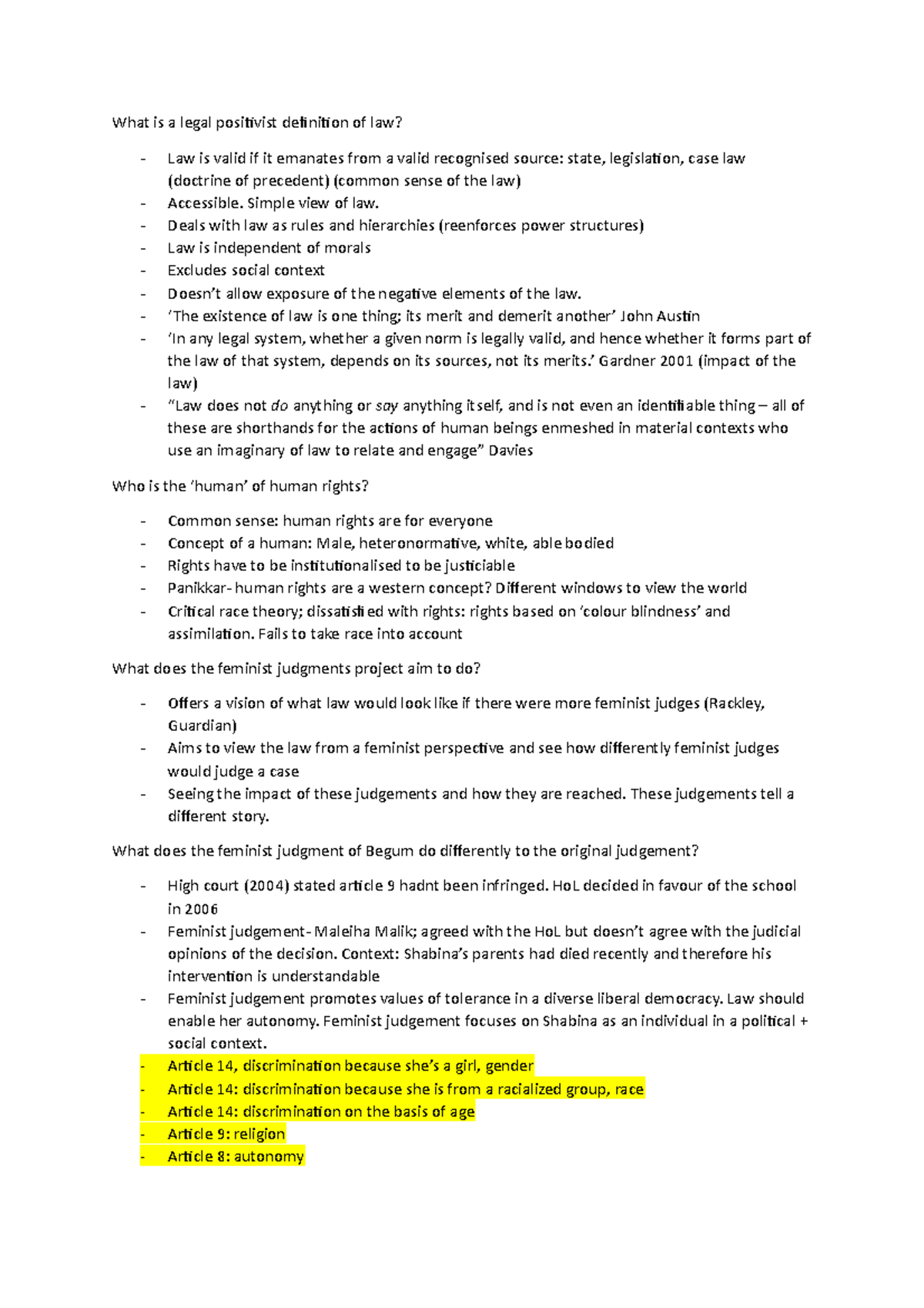Analysing law tut 2 - tutorial 3 - What is a legal positivist ...