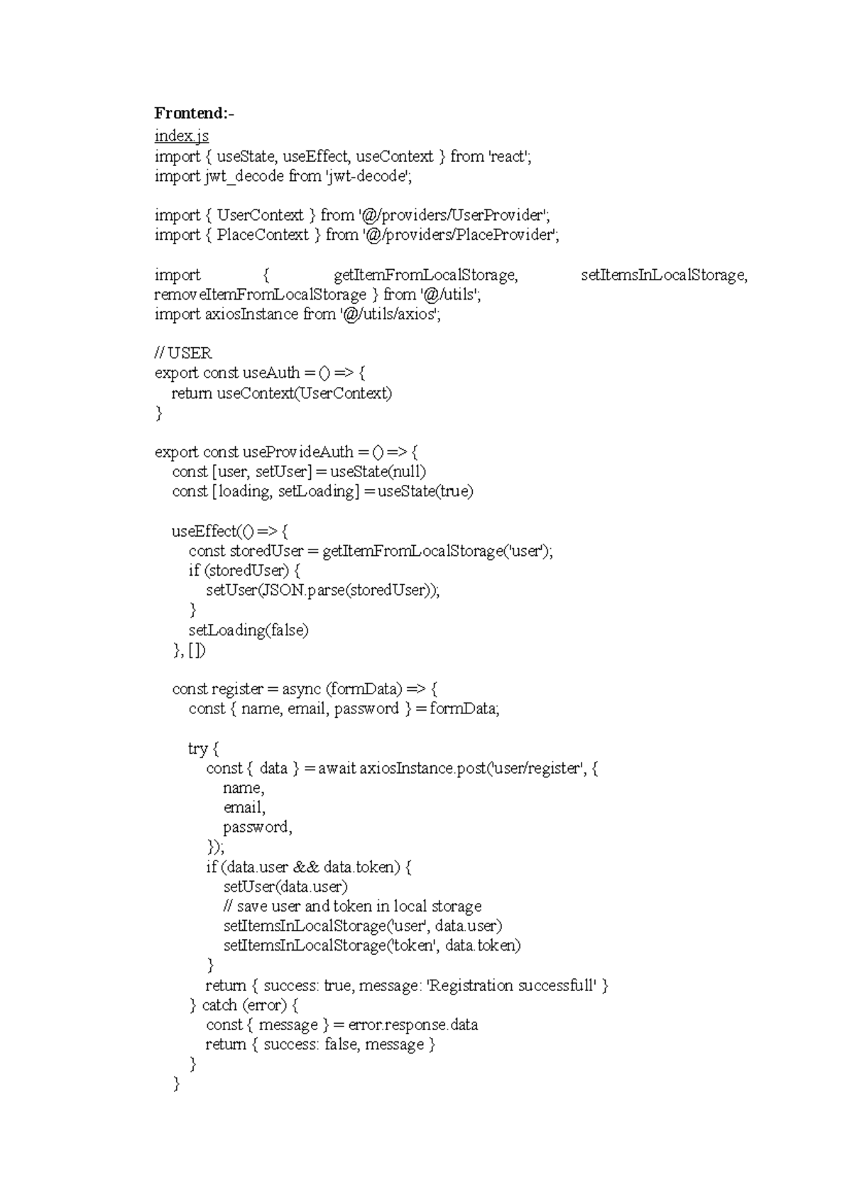 Coding airbnb - code - Frontend:- index import { useState, useEffect, useContext } from 'react ...