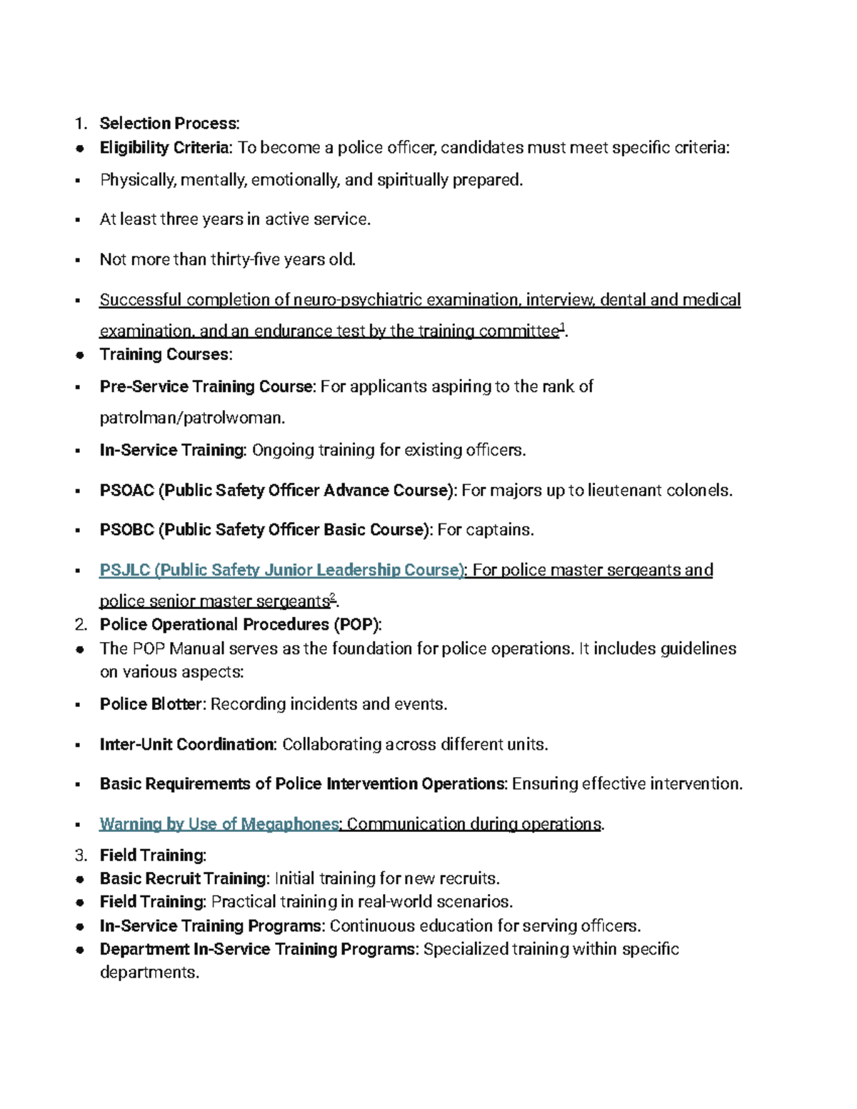 Leassys - Selection Process: Eligibility Criteria: To become a police ...