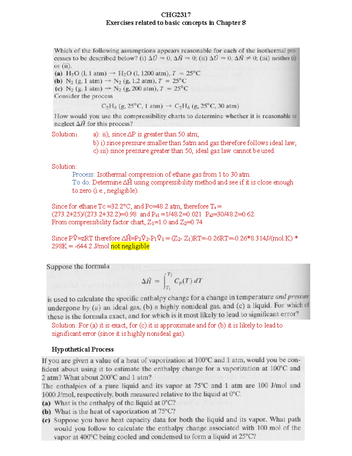 Chapter 8 concepts - Note summary - CHG Exercises related to basic ...