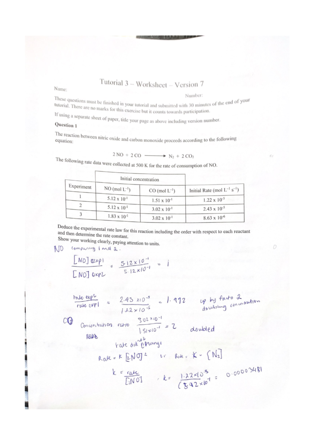 Tutorial 3 Worksheet Version 7 - 300803 - Studocu