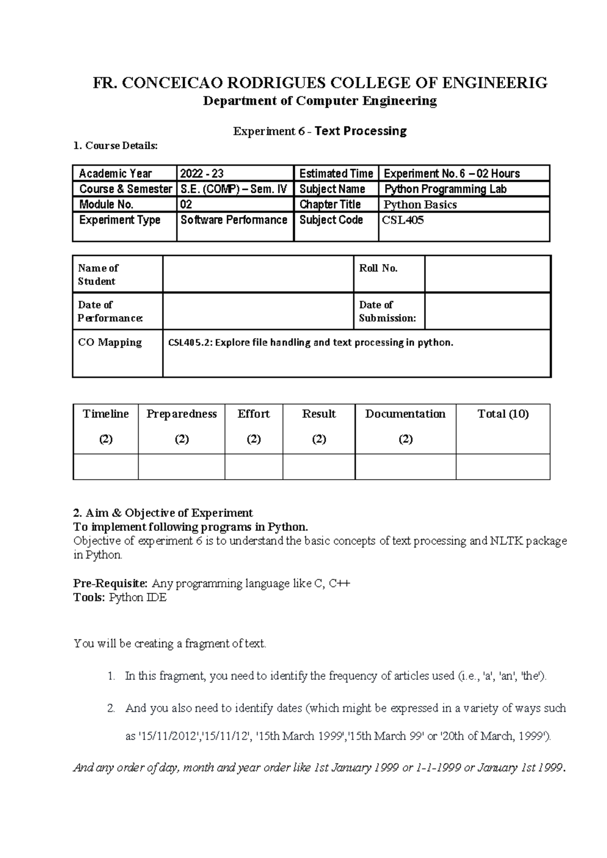 9980 Python TP - FR. CONCEICAO RODRIGUES COLLEGE OF ENGINEERIG Department of Computer ...