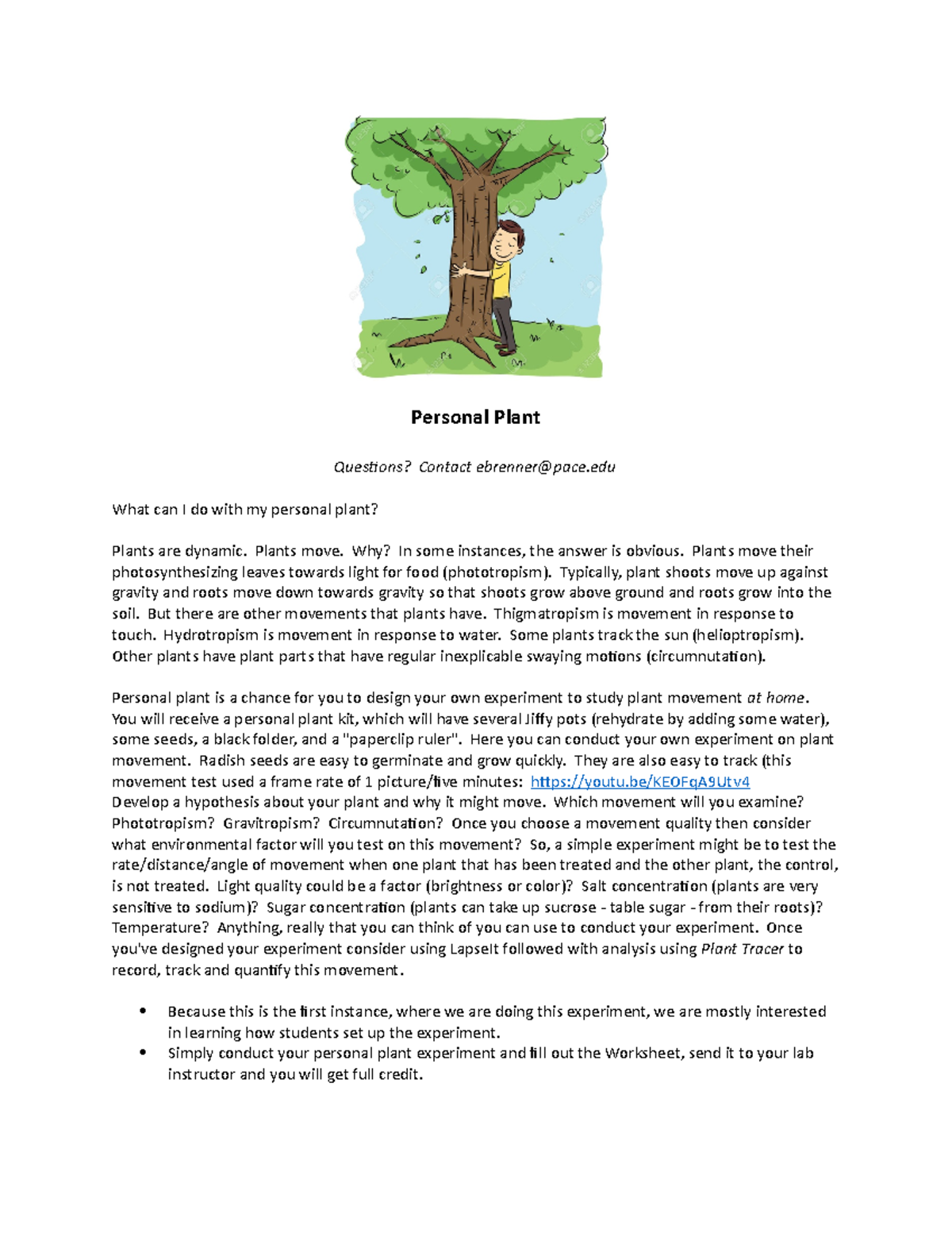 Personal Plant - Personal Plant Questions? Contact ebrenner@pace What ...