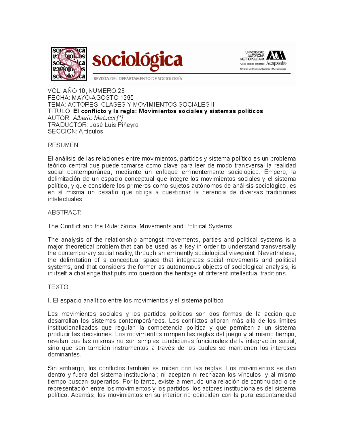 Lectura 2 eje3 - mucho texto - VOL: AÑO 10, NUMERO 28 FECHA: MAYO ...