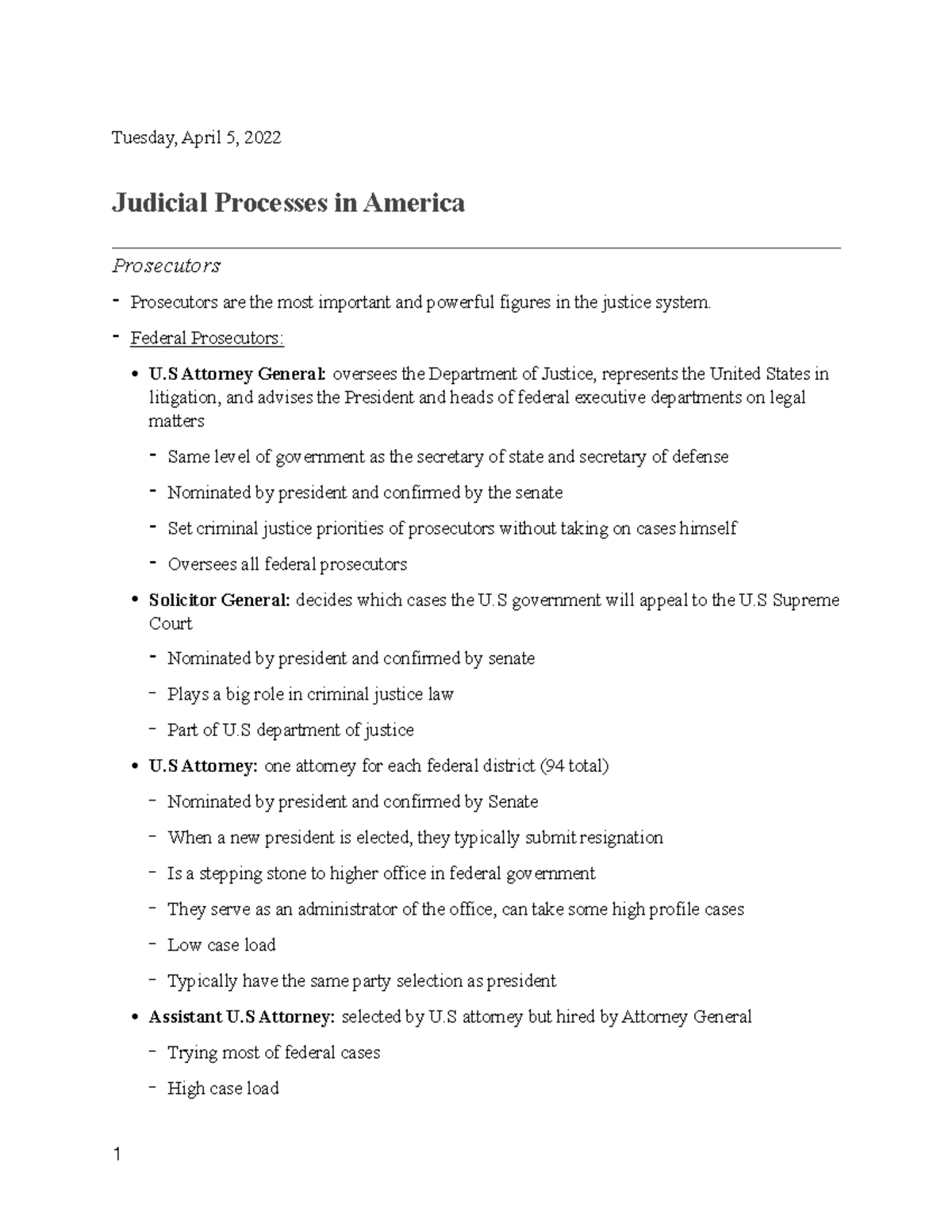 JPA Exam 3 PDF (Crow) - Tuesday, April 5, 2022 Judicial Processes in ...