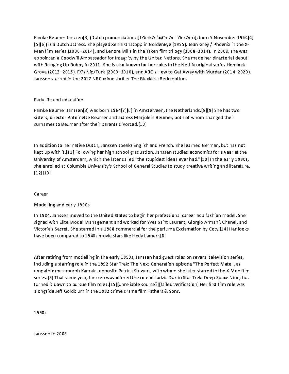 Famkejensen - essasy about ermke jeahnas - Famke Beumer Janssen[3 ...