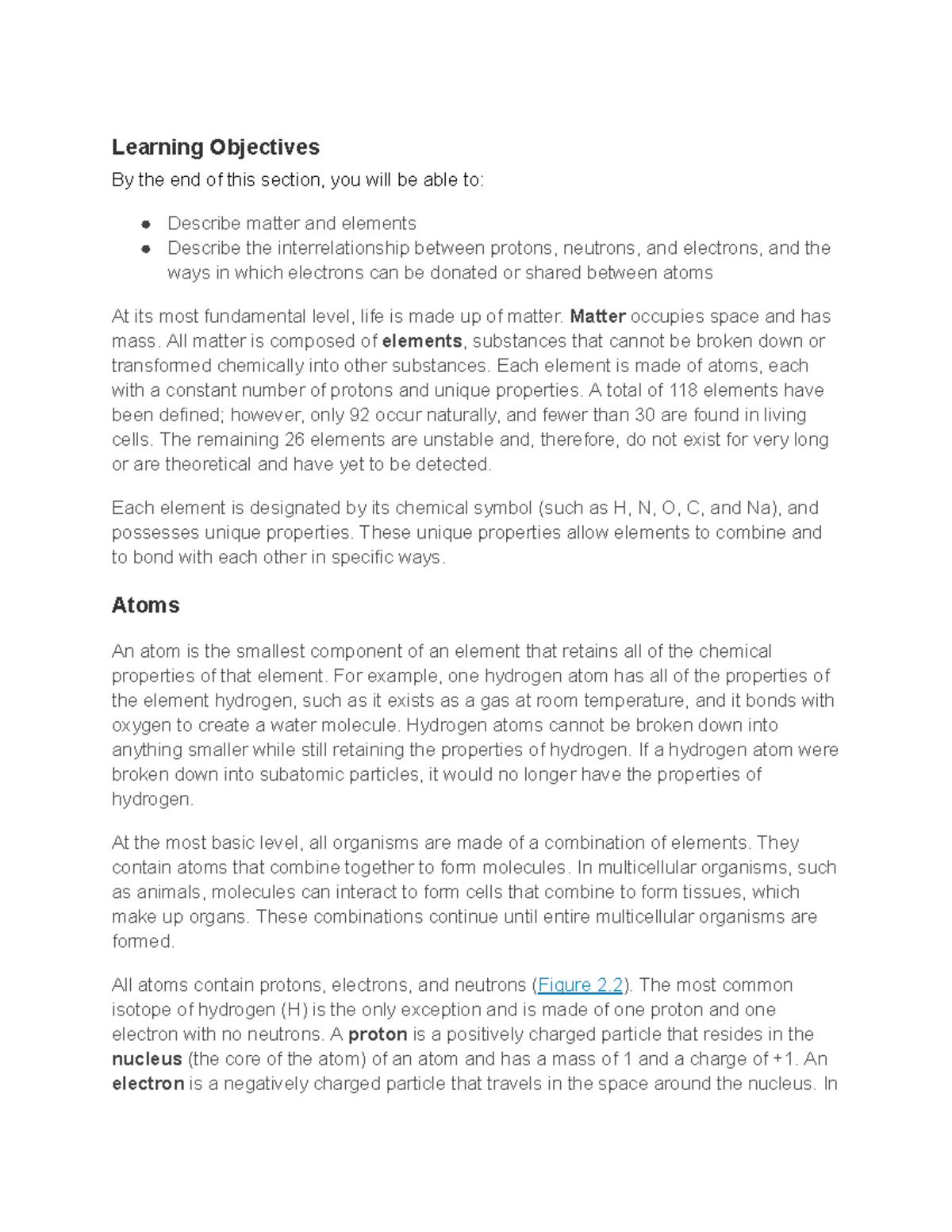 The building blocks of molecules - Learning Objectives By the end of ...