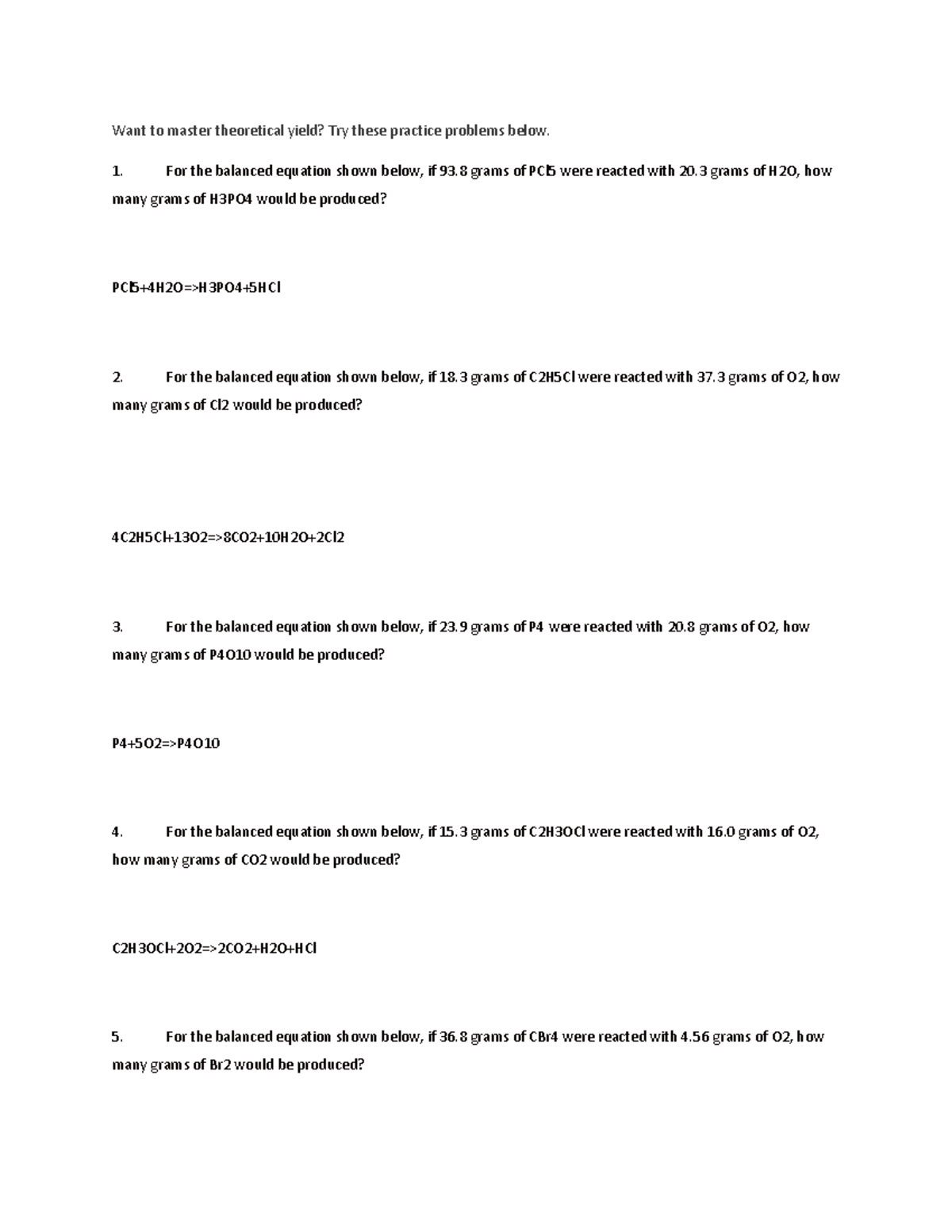 Untitled document - Practise questions - Want to master theoretical ...