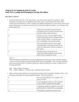 Conflict - lecture notes - Chapter 08: Communication and Conflict Yoder ...