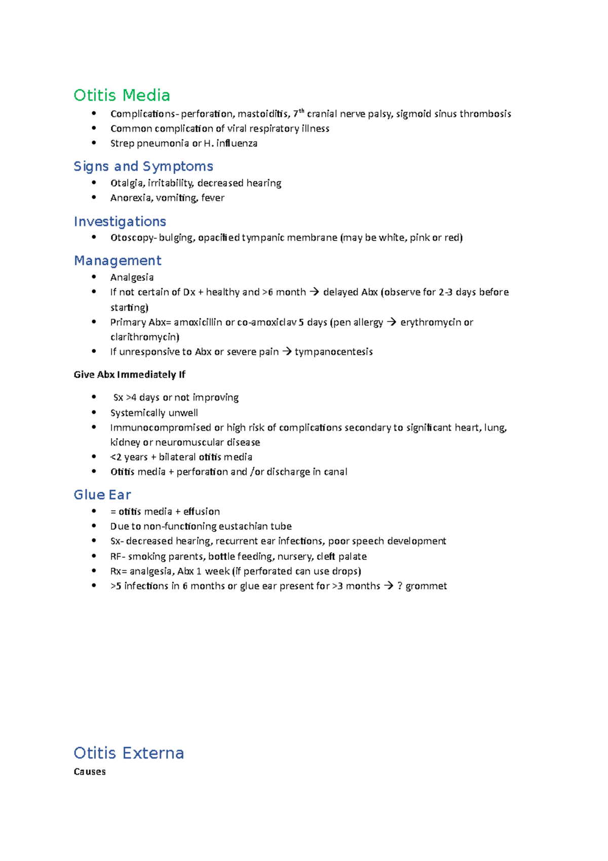Otitis Media and otitis externa - Otitis Media Complications ...