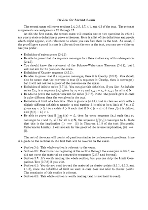 Math 4433 2009 extra - review for first exam - Review for First Exam The first exam will cover ...
