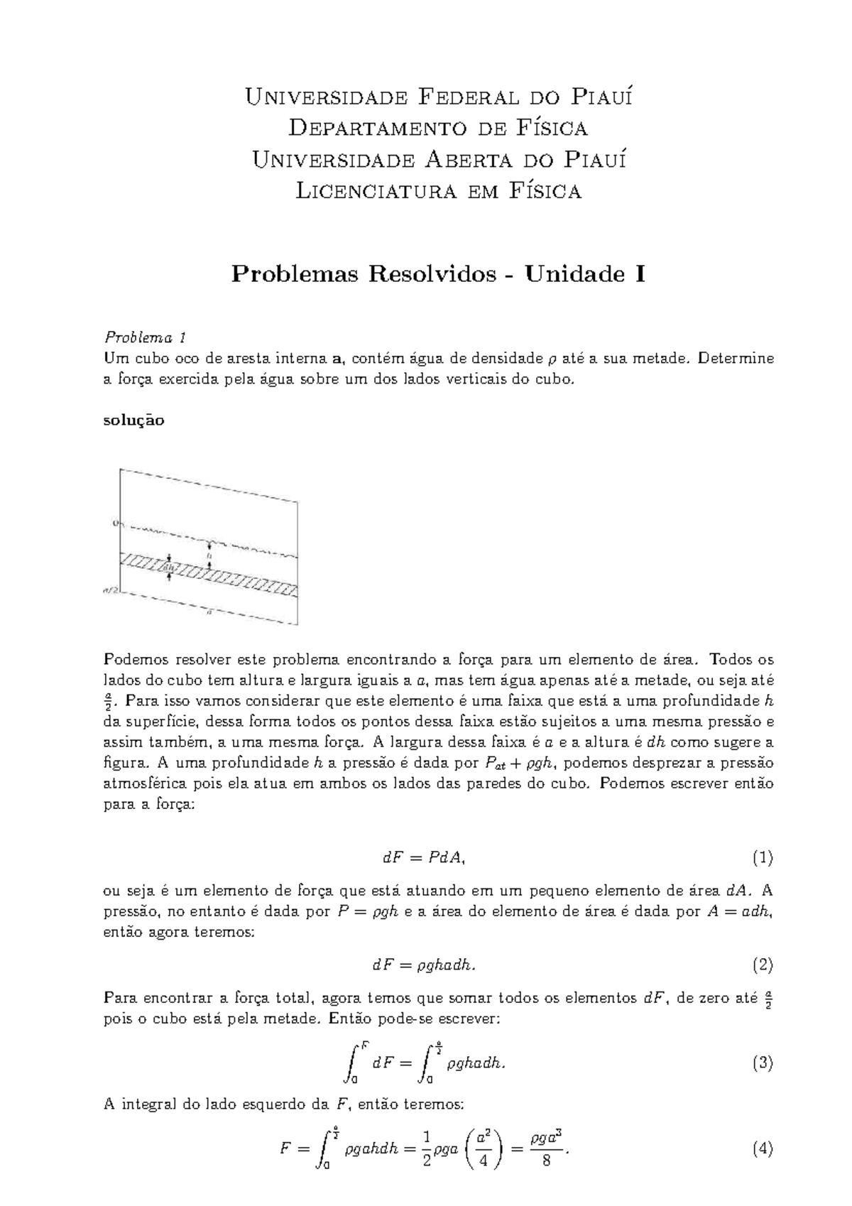 Problemas resol unidade 1 - Universidade Federal do Piau´ı Departamento ...