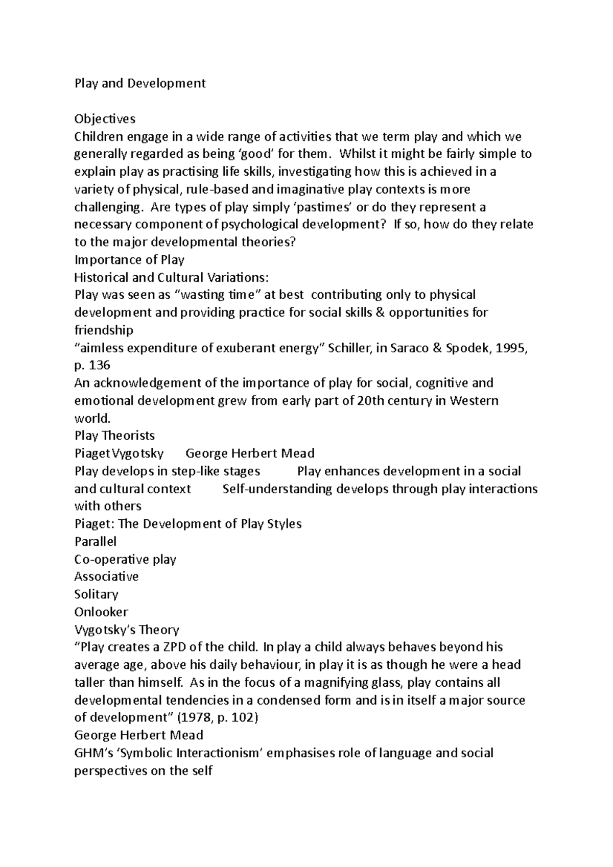 Play and Development in DP - Play and Development Objectives Children ...