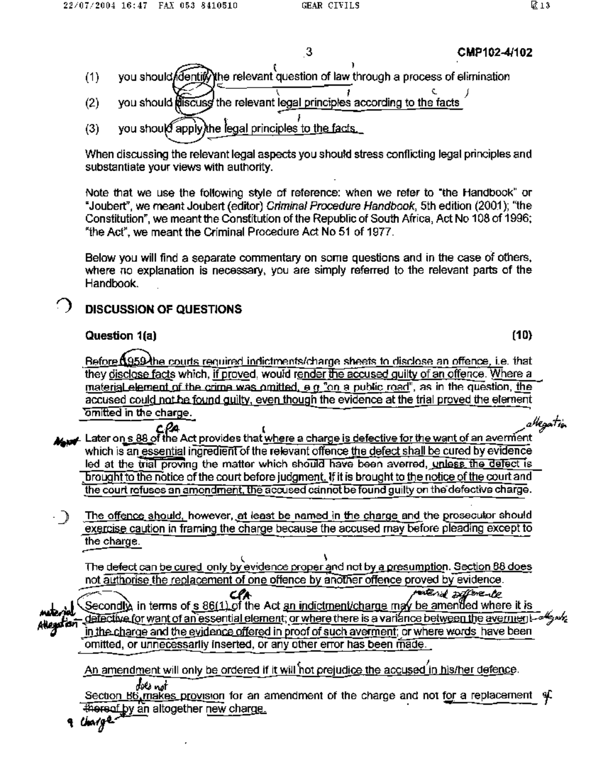 Exam 4 June 2009, questions and answers - 22/07/2004 16:47 FAX 053 ...