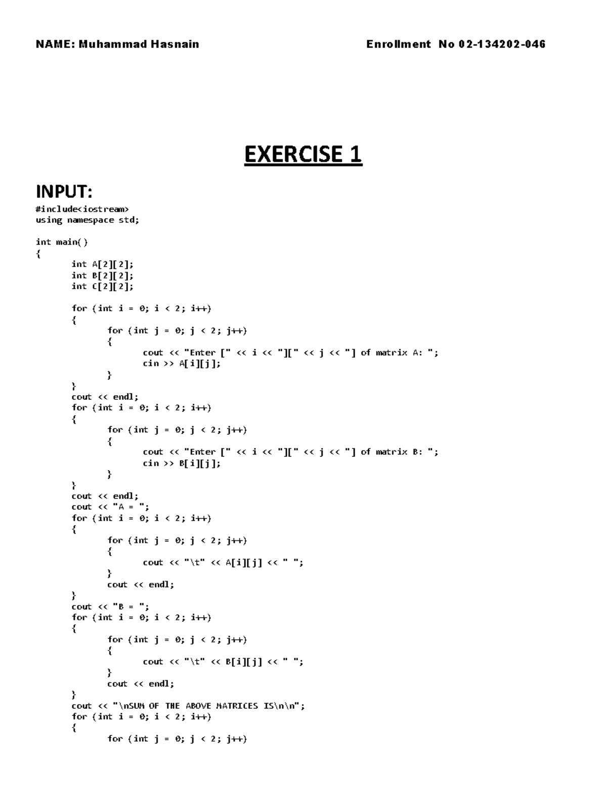 02 134202 046 7745884361 09122020 111719 pm - EXERCISE 1 INPUT: # ...