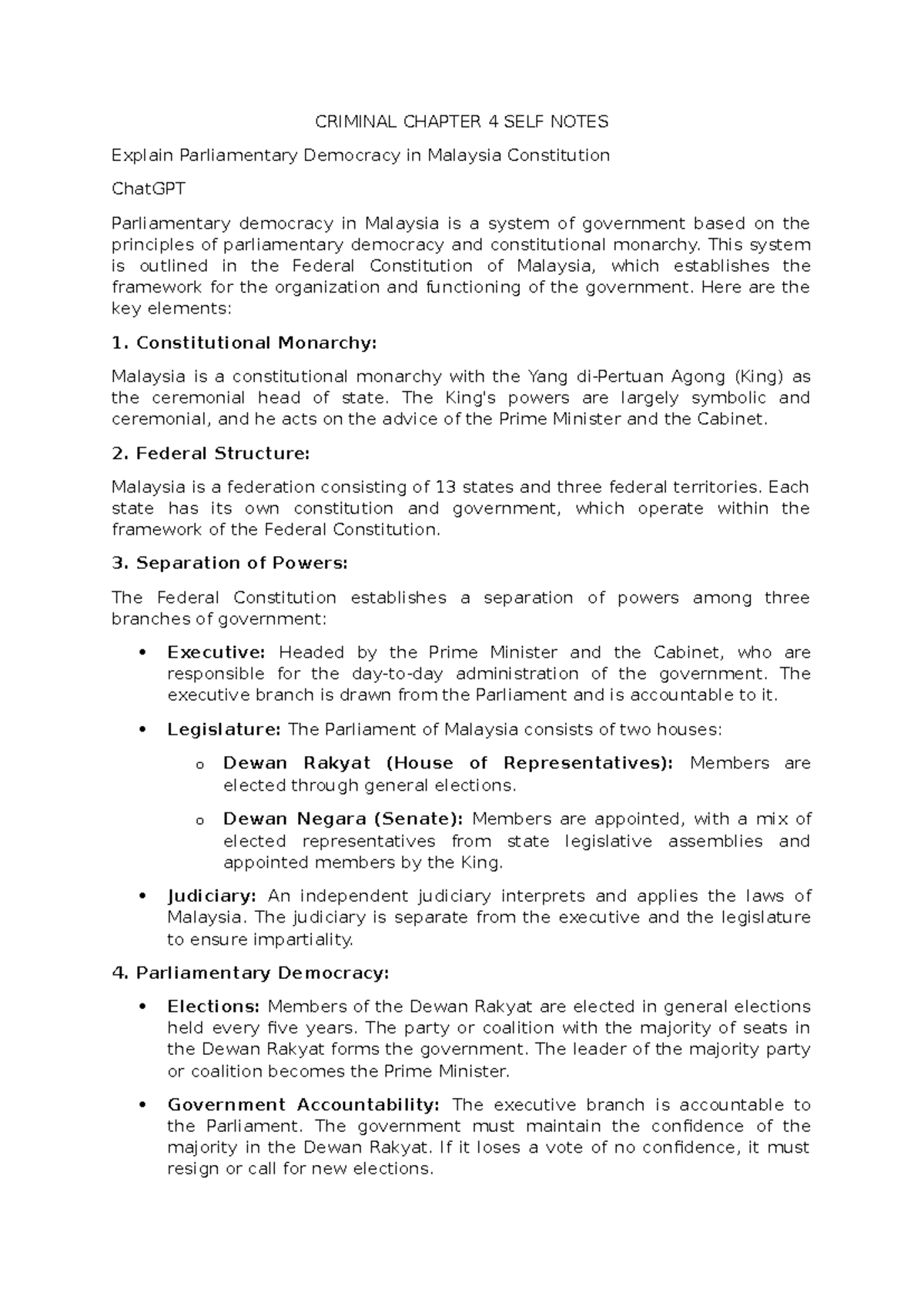 Criminal Chapter 4 SELF Notes - CRIMINAL CHAPTER 4 SELF NOTES Explain ...