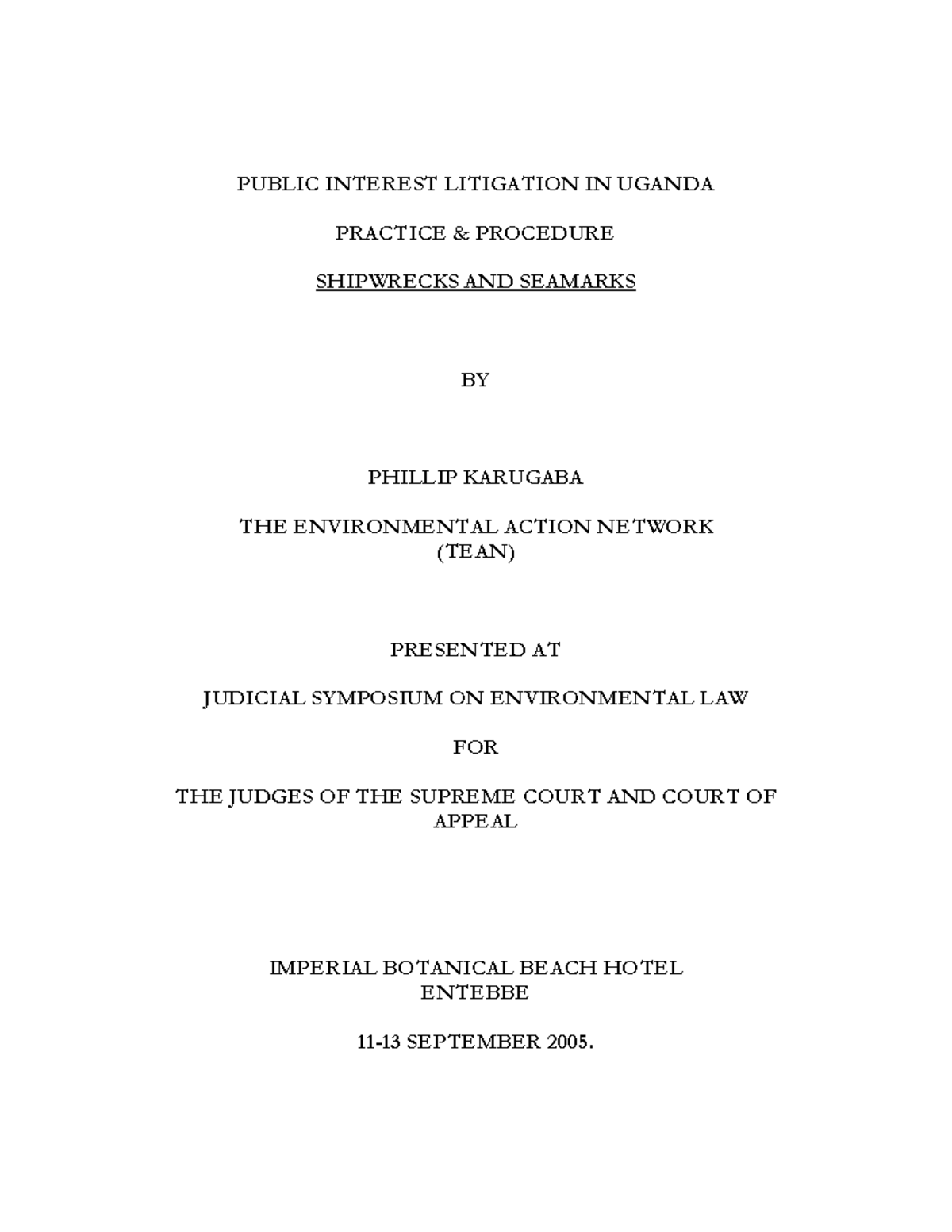 Public interest litigation - - Studocu