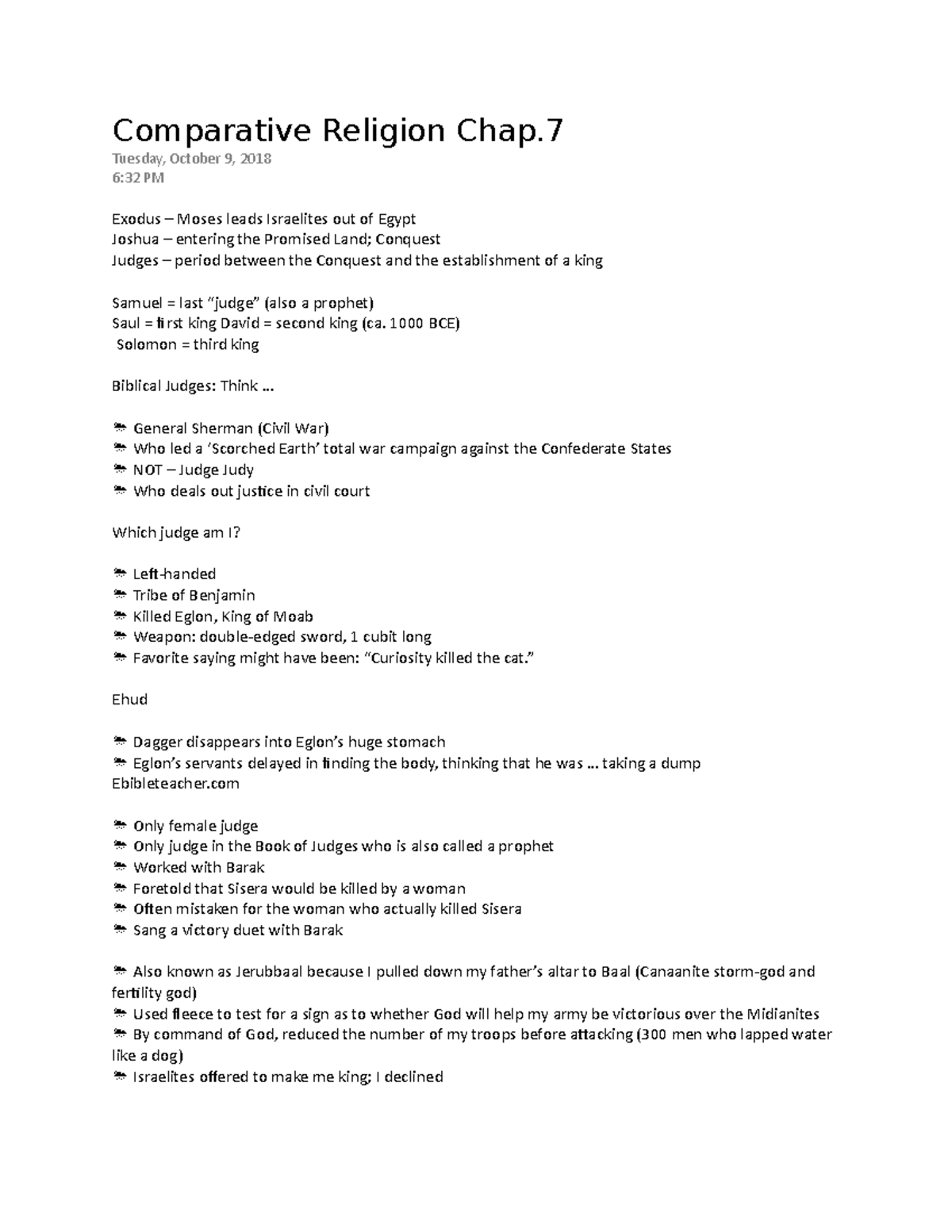 Comparative Religion Chap7 - Comparative Religion Chap Tuesday, October ...