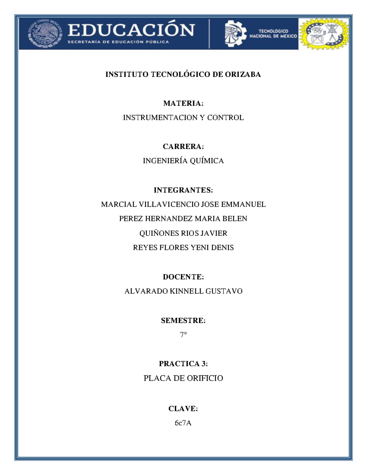 Practica 3 Kinell - Resumen Instrumentación Y Control - INSTITUTO ...