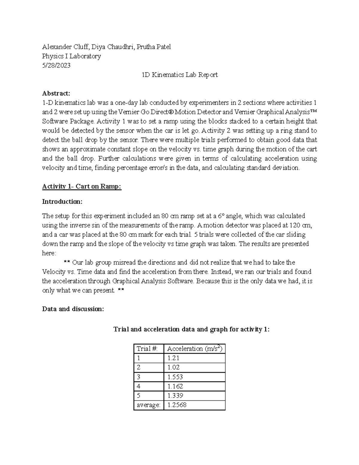 assignment for lab - PHYS P201 - Indiana University - Studocu