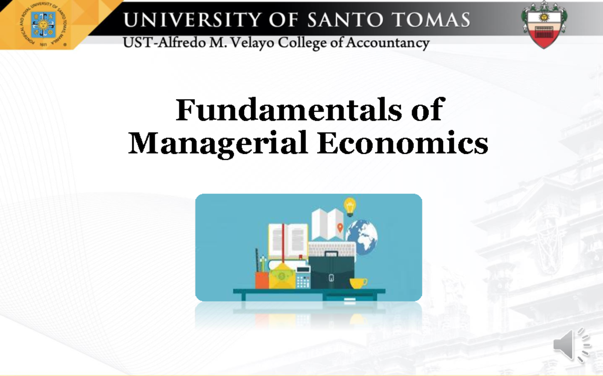 Module 1 The Fundamentals of Managerial Economics - Fundamentals of ...