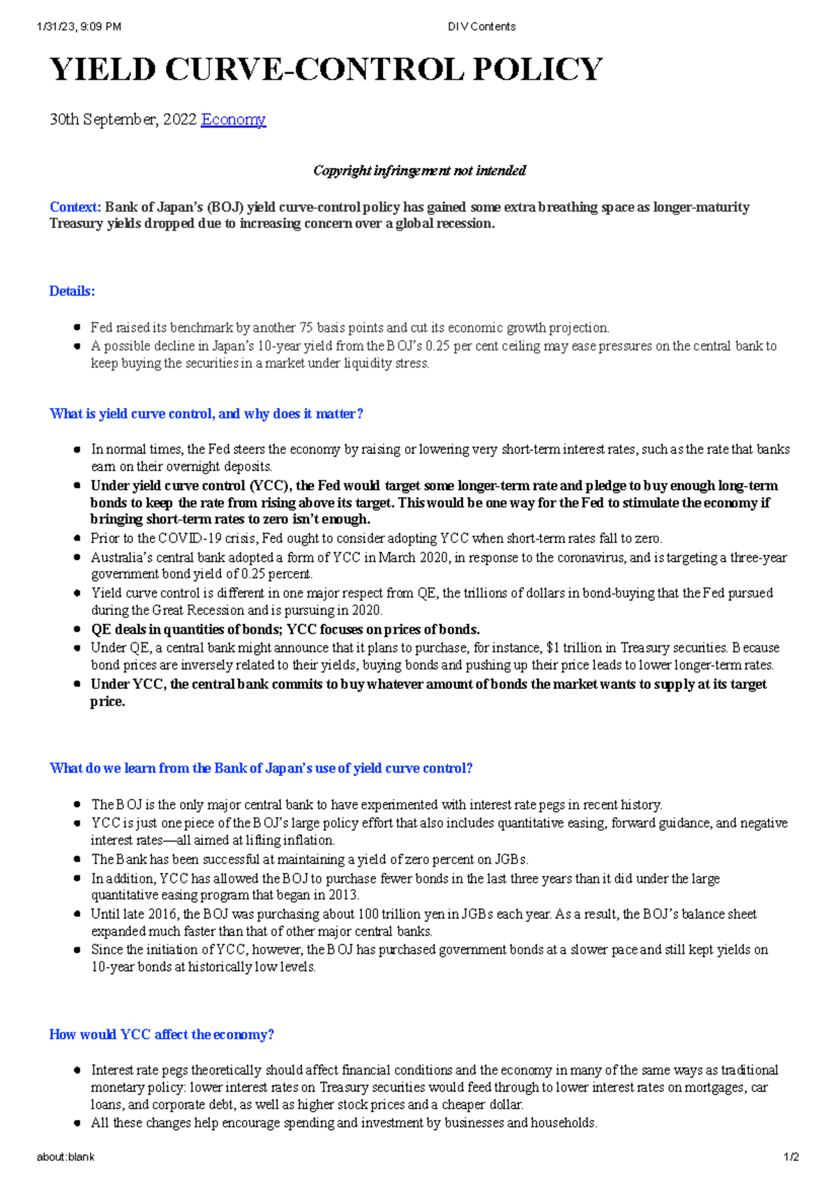 Yield Curve Control - 1/31/23, 9:09 PM DIV Contents about:blank 1 ...