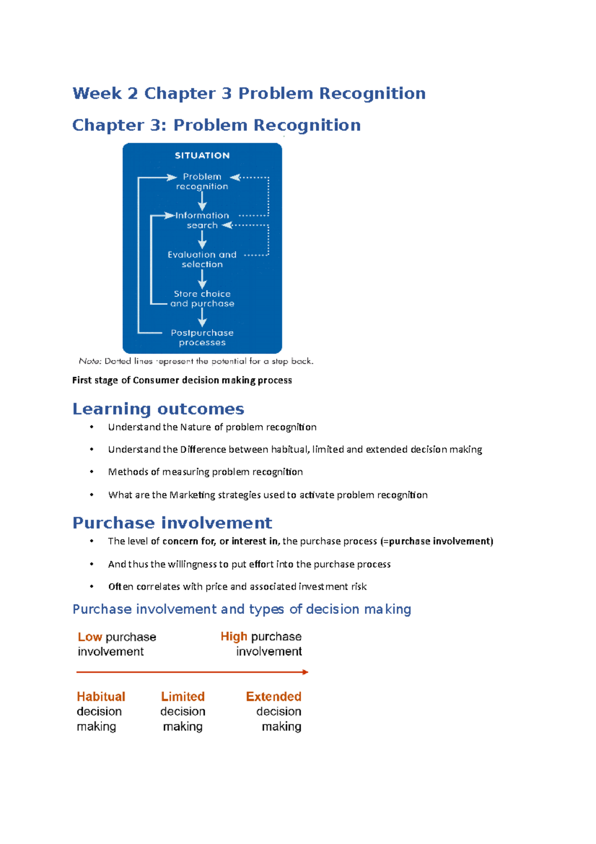 Week 2 Chapter 3 Problem Recognition - Week 2 Chapter 3 Problem ...
