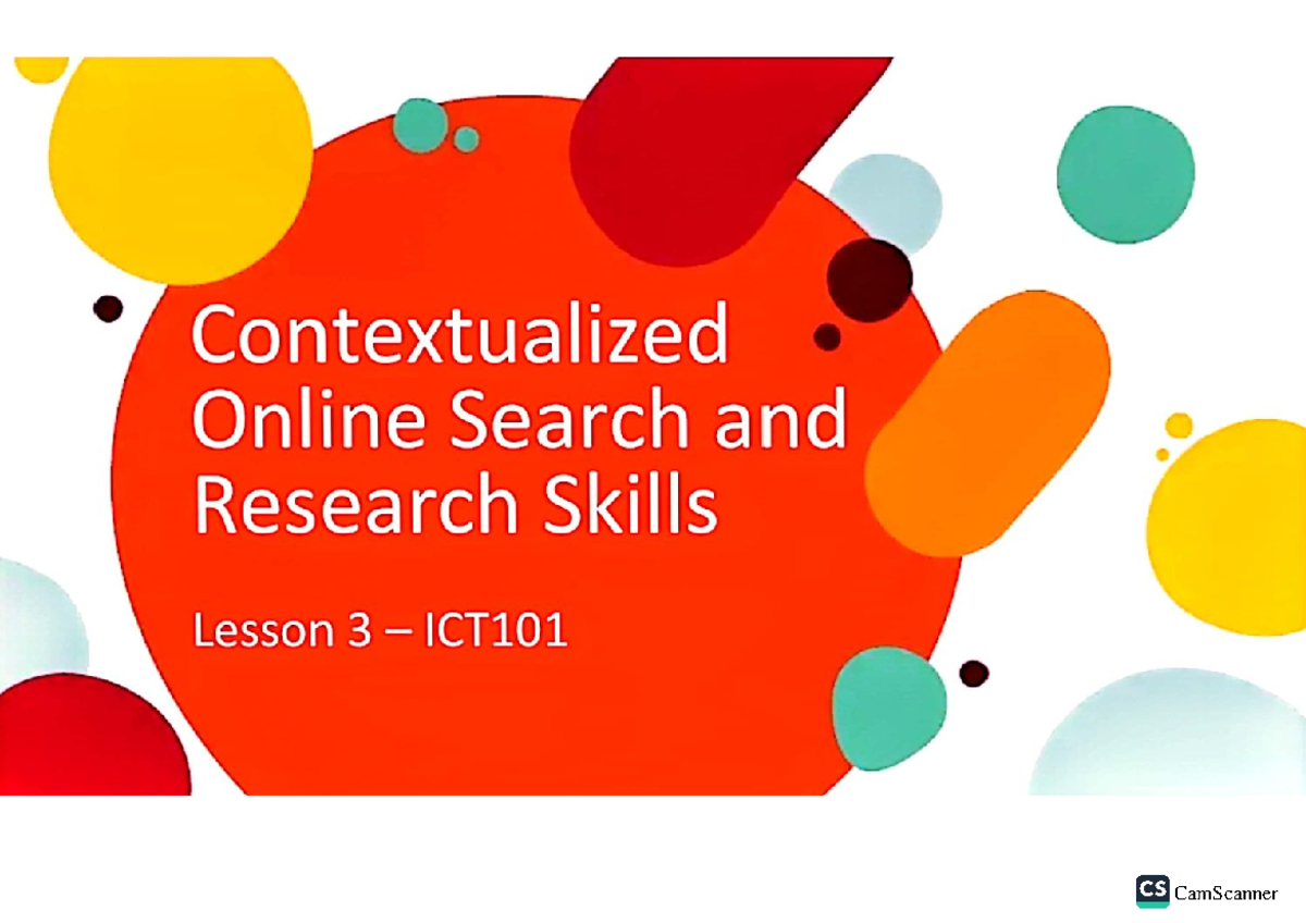 E TECH Lesson 3 - humss - Studocu