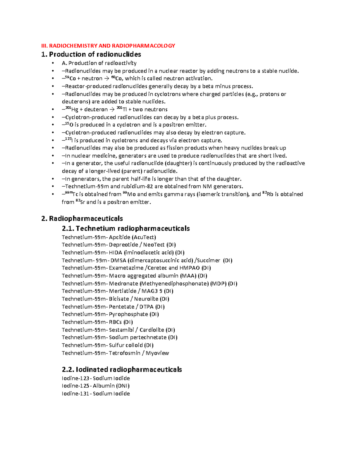 Radiochemistry AND Radiopharmacology - III. RADIOCHEMISTRY AND ...