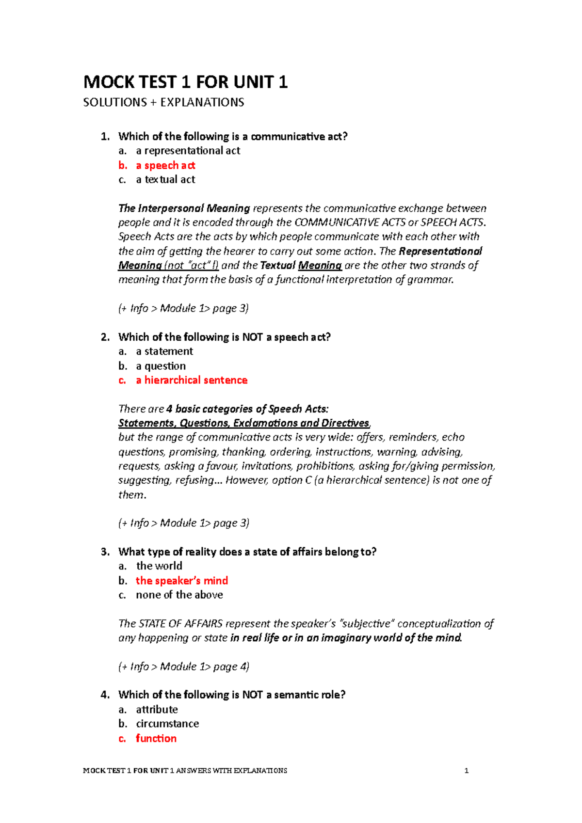 TEST 1 UNIT 1 13 14 exp - Ejemplo de preguntas de examen - MOCK TEST 1 ...