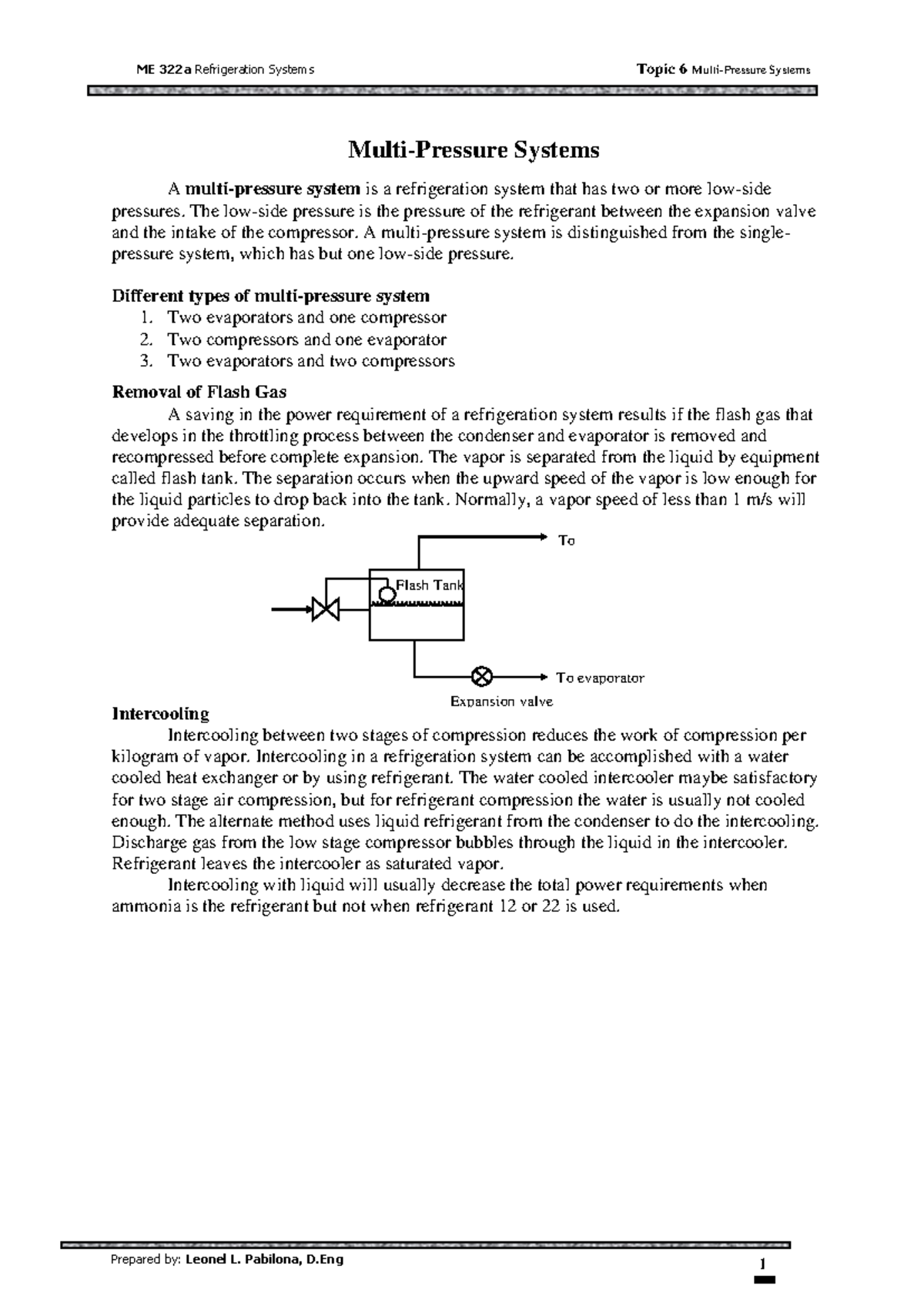 Topic 6 Multi Pressure Systems - Multi-Pressure Systems A multi ...