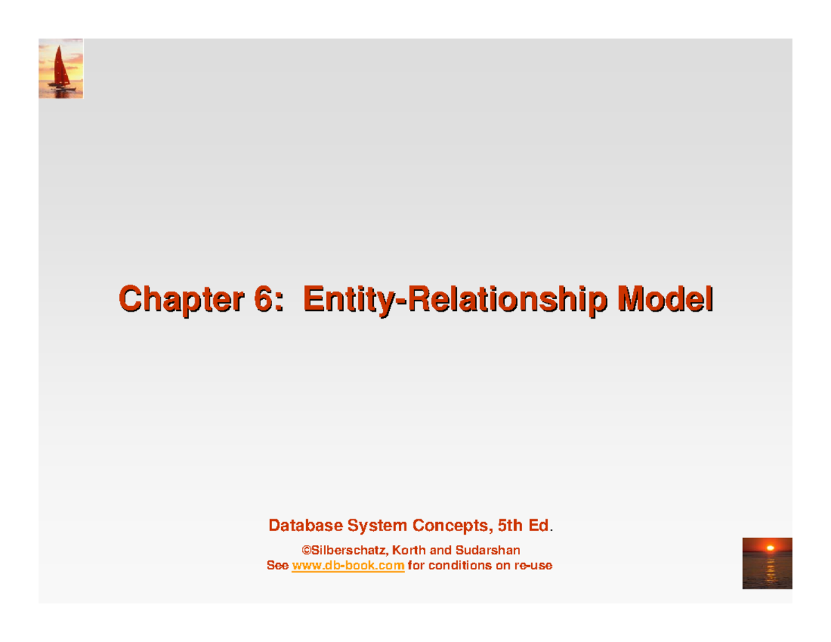 Ch6 - Jvh - Database System Concepts, 5th Ed . ©Silberschatz, Korth and ...
