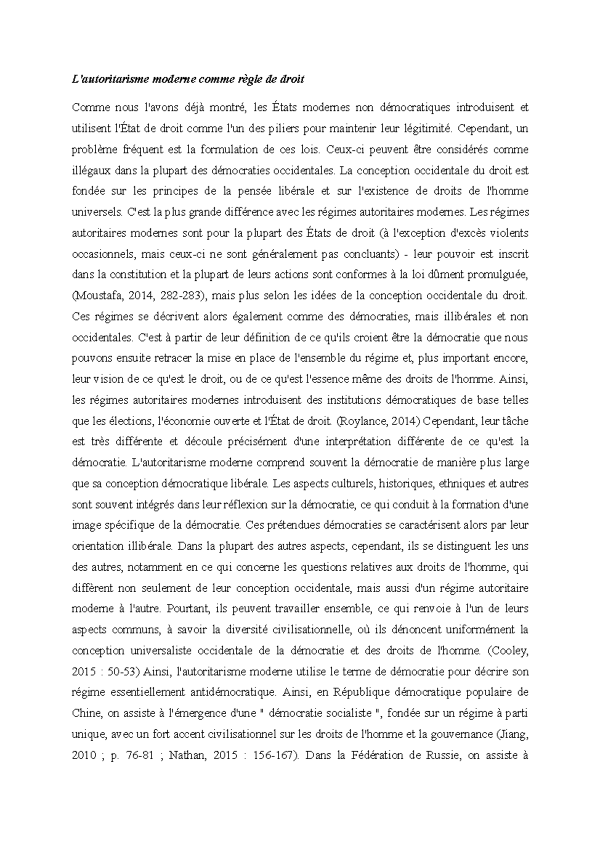 L'autoritarisme moderne comme règle de droit - L'autoritarisme moderne ...