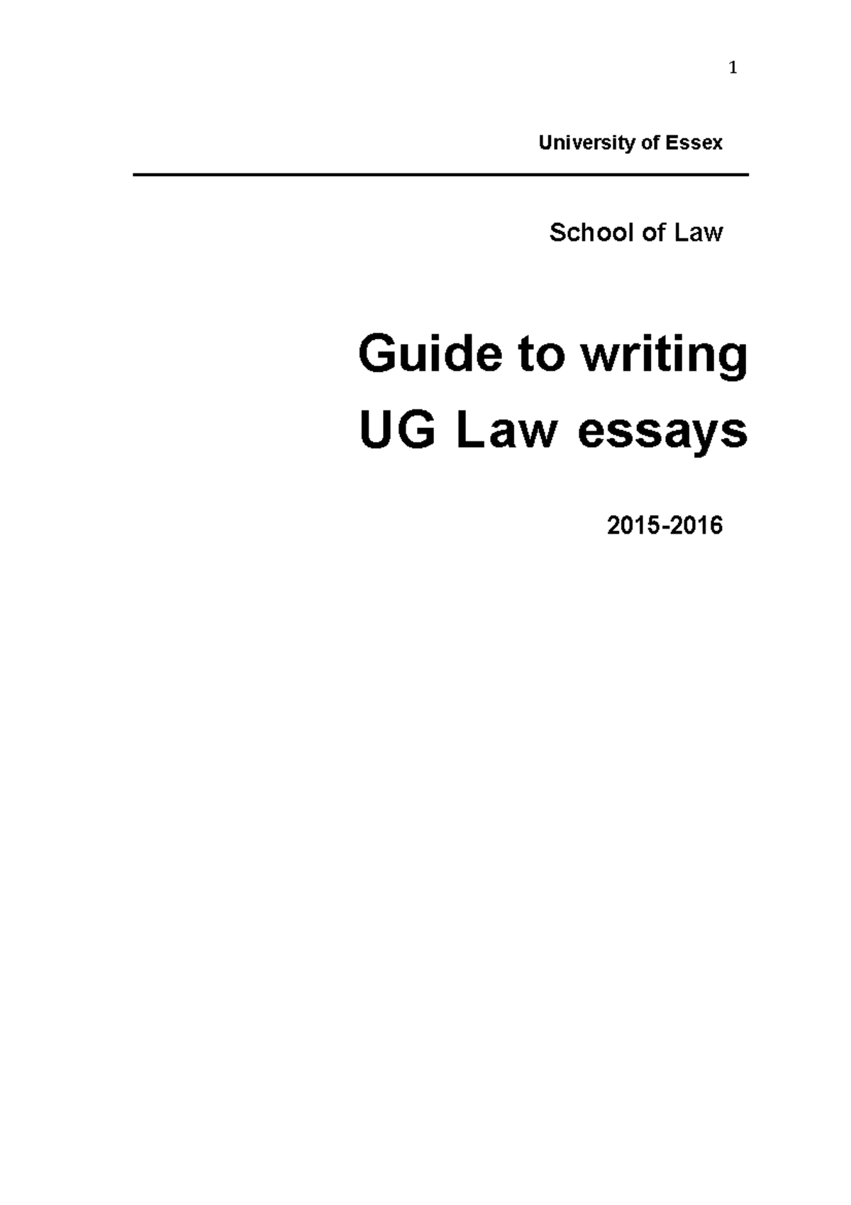 School of Law Guide to Legal Writing 2015-16 - University of Essex ...